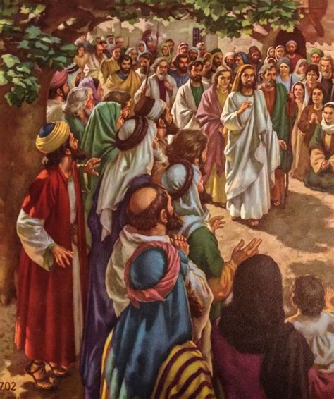 Jesus Notices Zacchaeus Watching Him From Up In The Sycamore Tree