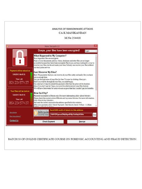 Analysis Of Ransomware Attacks Pdf Ransomware Malware
