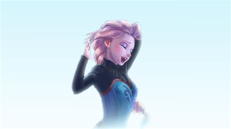 Artwork Blue Frozen Movie Princess Elsa Screenshot Fictional
