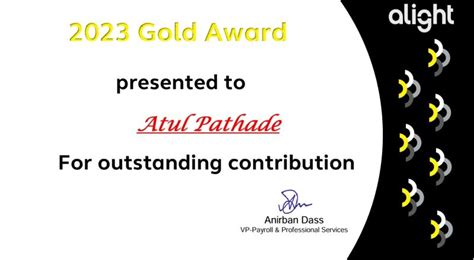 atul pathade on linkedin goldaward
