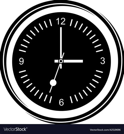 Clock Icon In Trendy Simple Style Isolated Vector Image
