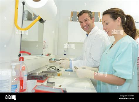 Female And Male Scientist At Medical Lab Stock Photo Alamy