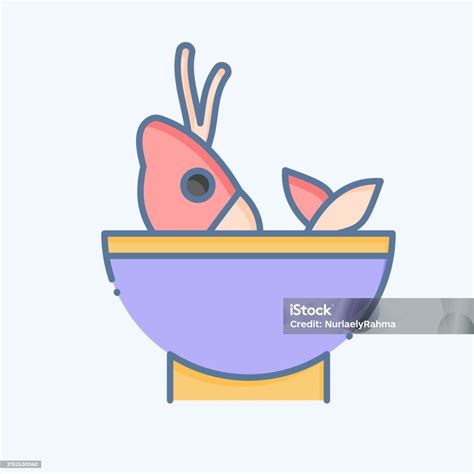 아이콘 수프 바다 해산물 기호와 관련이 있습니다 낙서 스타일 심플한 디자인 일러스트레이션 0명에 대한 스톡 벡터 아트 및 기타 이미지 Istock