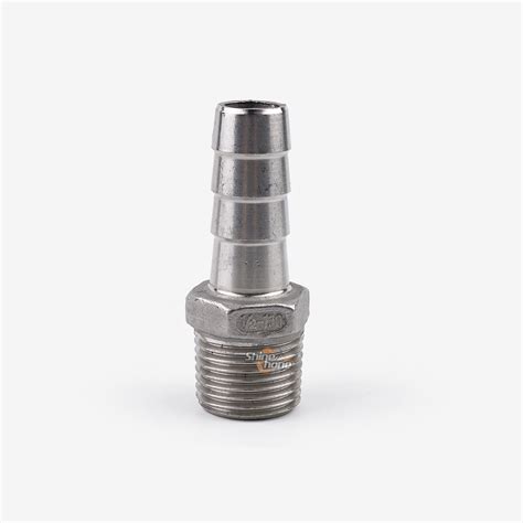 Stainless Steel Fittings 12 In Mpt X 38 In Barb Shinehone