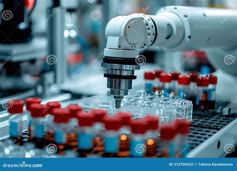 Laboratory Robot Conducting Automated Tests And Experiments Demonstrating The Role Of Robotics