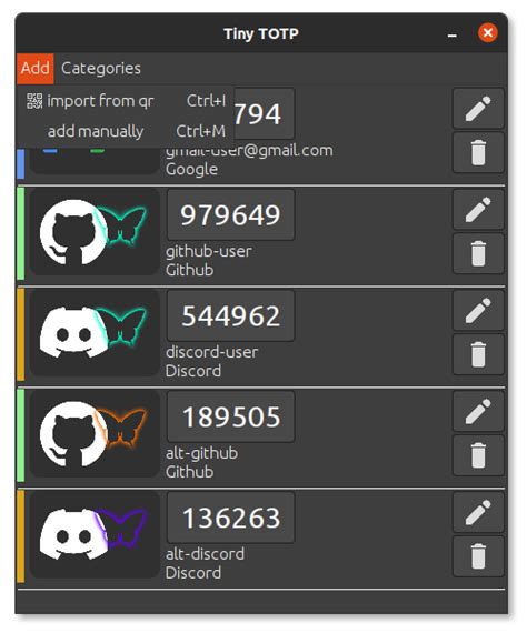 GitHub Kryptonbutterfly TinyTotp A Totp Client