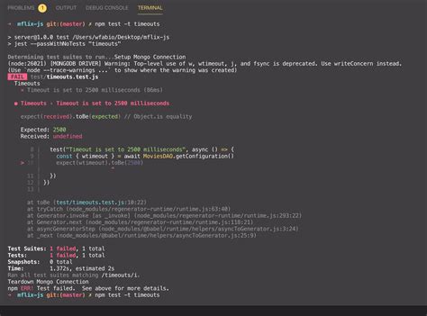 Ticket Timeouts Wtimeout Is Deprecated M220JS MongoDB For