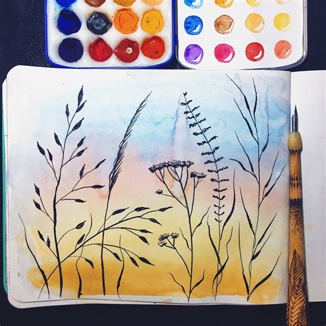 Красивые простые рисунки красками 74 фото