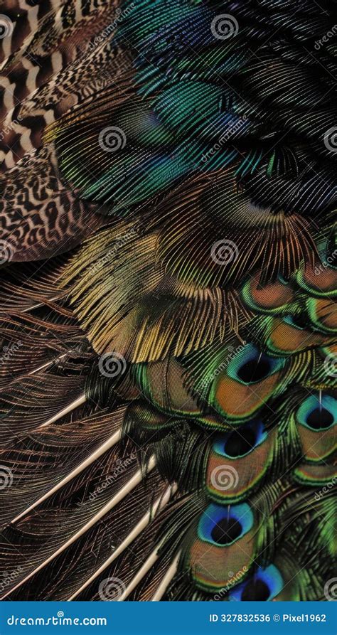 Peacock Feather Sharp Details Stock Illustration Illustration Of