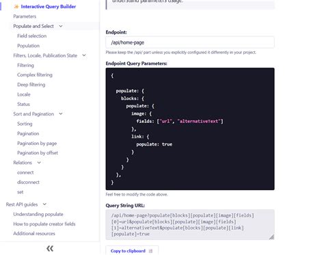 How To Generate Endpoint Query Parameter For This Section Is It Correct It Returns Status