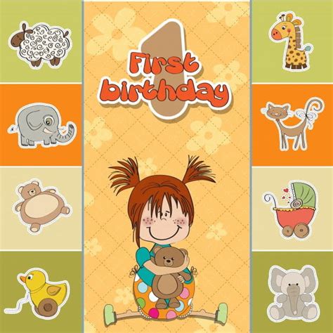 그녀의 첫 번째 생일에 어린 소녀 Eps Ai Uidownload