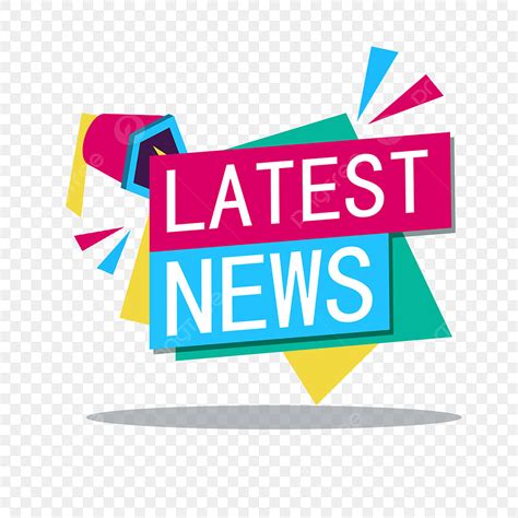Latest News Png Image Vector Creative Color Block Latest News Banner Banner Breaking News