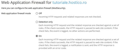 Setting Up The Web Firewall In The Plesk Administration Panel Hostico