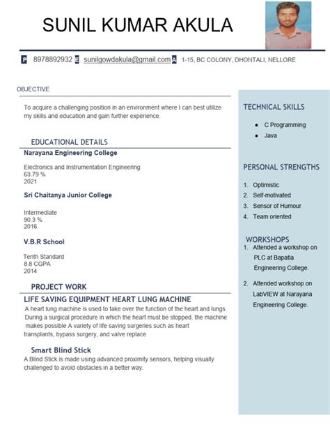Sunil Kumar Akula Profile Pdf