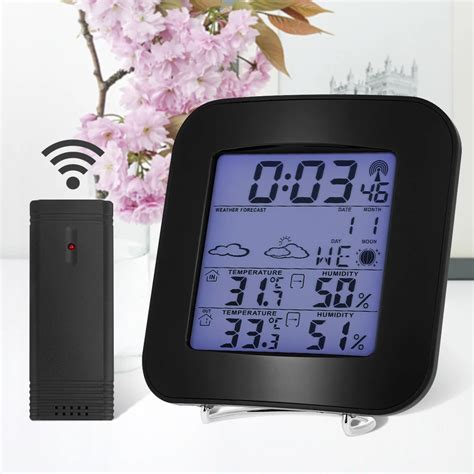 Wireless Barometer Interior And Exterior Digital Weather Station Temperature Moisture Tester