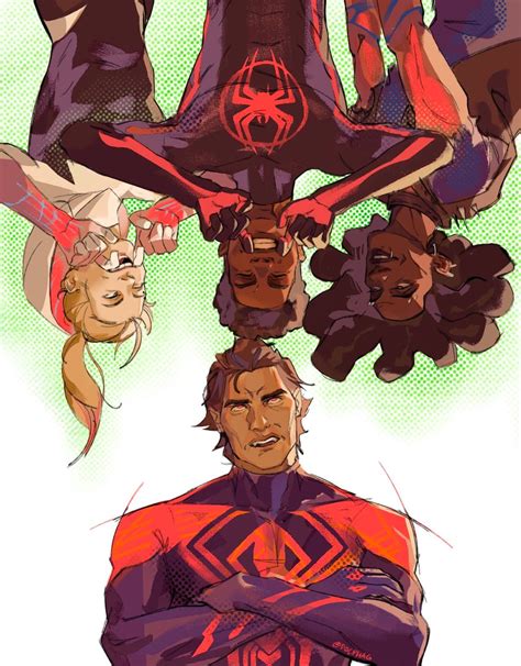 Spider Gwen Gwen Stacy Spider Man Miguel Ohara Spider Man And 3