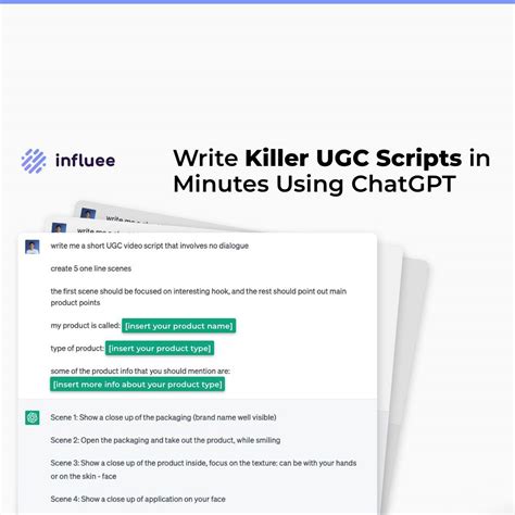 Chatgpt Prompts For Ugc Scripting Influee
