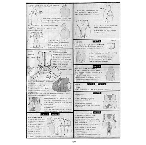 Pdf Digital Download Sewing Pattern Vintage 1970s Womens Waistcoat Vest