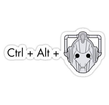 Ctrl Alt DELETE Sticker By DevilChimp Sharpie Doodles Vinyl Decal Stickers Vinyl Sticker