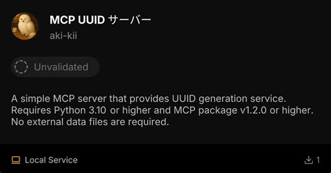 Mcp Uuid Mcp Servers Lobehub