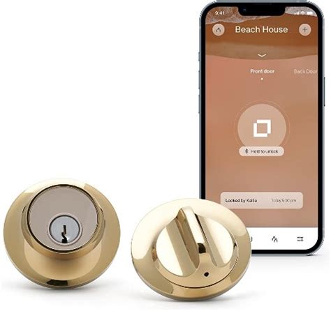 Lock Touch Edition Smart Lock Polished Brass Smart Bluetooth