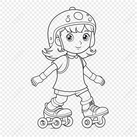 Dora Do S Ninja Roller Skates 색칠하기 페이지 아웃라인 스케치 드로잉 벡터신발류의류 Png 일러스트 무료 다운로드 Lovepik