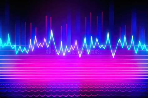 Generative Ai On Theme Modern Musical Wave Equalizer Showing Volume On Abstract Background Stock