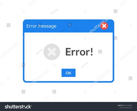 Error Message Computer Window Alert Popup Stock Vector Royalty Free