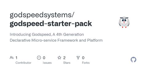 Github Godspeedsystemsgodspeed Starter Pack Introducing Godspeed A 4th Generation
