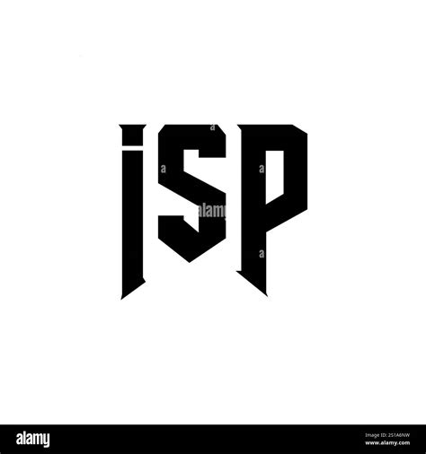 Isp Letter Logo Design For Technology Company Isp Logo Design Black And White Color Combination