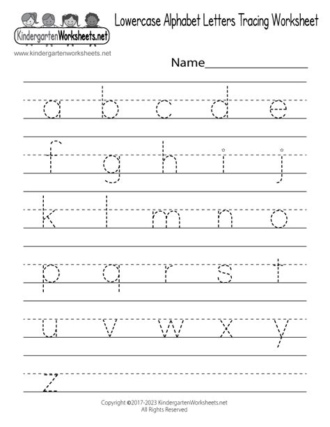 Worksheets For Kindergarten Writing Alphabet Kindergarten Worksheets
