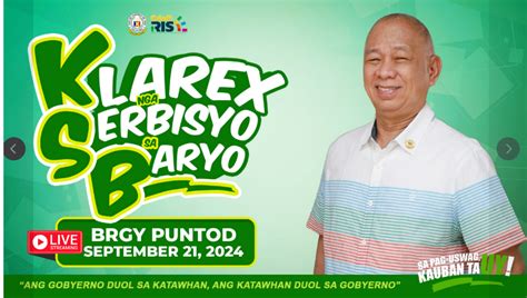 Klarex Nga Serbisyo Sa Baryo Barangay Puntod City College Of