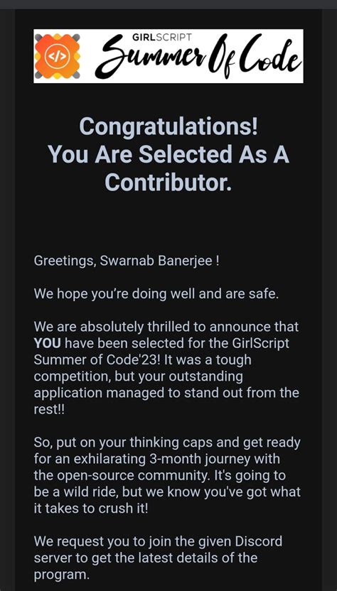 Swarnab Banerjee On Linkedin Girlscriptsummerofcode