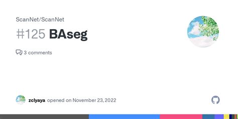 Baseg · Issue 125 · Scannetscannet · Github