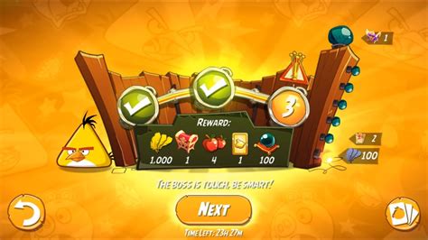 angry birds 2 daily challenge today chuck s challenge 2 2 3 rooms