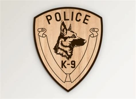 Simple Blank Police K 9 Patch Vector911