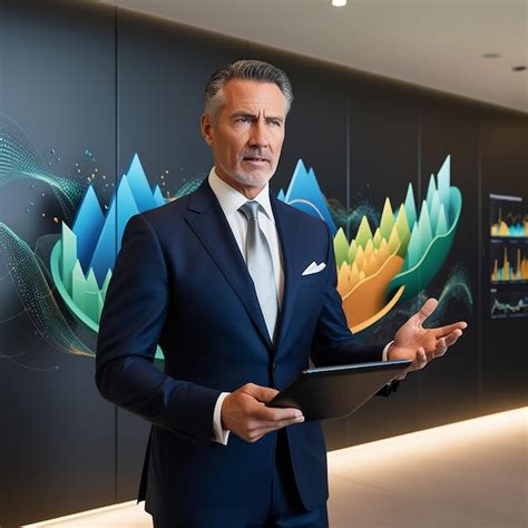 Businessman In Visual Analytics Business Concept Premium Ai Generated