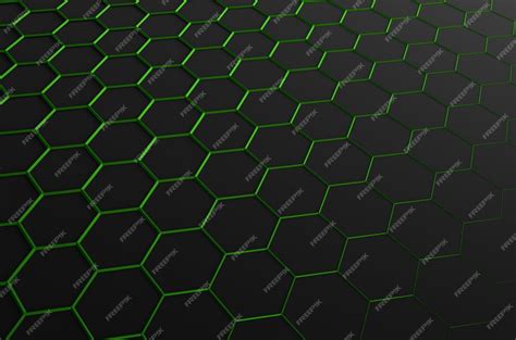 Premium Photo Abstract 3d Rendering Of Surface With Hexagons