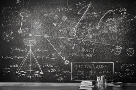 Math And Science Formulas On A Blackboard Premium Ai Generated Image