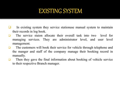 Vehicle Service Management System Using Web Application Pptx