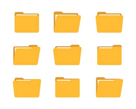Premium Vector Folder Vector Icon Set Folders With Documents