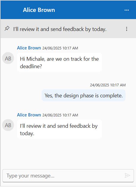 messages in asp mvc chat ui control syncfusion