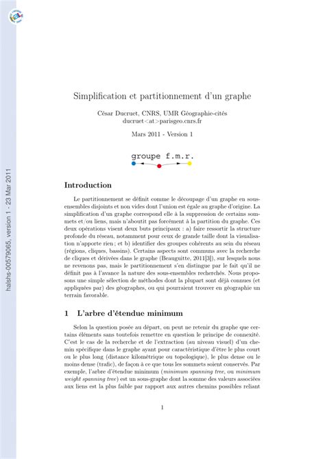 pdf simplification et partitionnement d un graphe