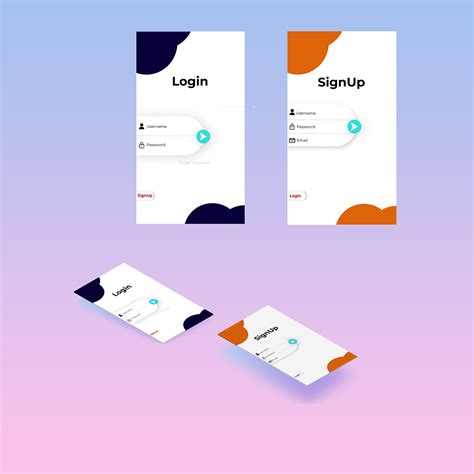 Login Screen UI Design On Behance Login Screen UI Design On Behance