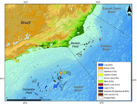 Location And Extent Of Existing Pre Salt Fields In The Santos And Download Scientific Diagram