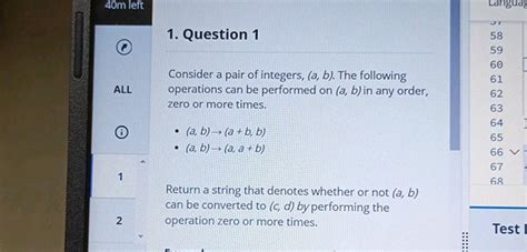 40 M Left 1 Question 1 Consider A Pair Of StudyX