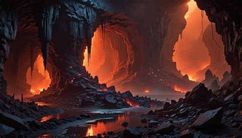 Devils Cave Colossal Red Cave In The Underworld Abyss