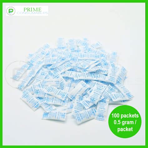 100packs 05grams Solupak Silica Gel Desiccant Pack Moisture Absorber