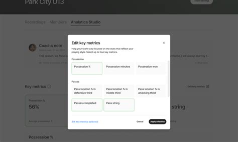 Veo Product Updates Edit Key Metrics In Analytics Studio