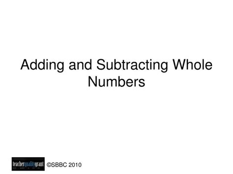 PPT Adding And Subtracting Whole Numbers PowerPoint Presentation Free Download ID 2726577